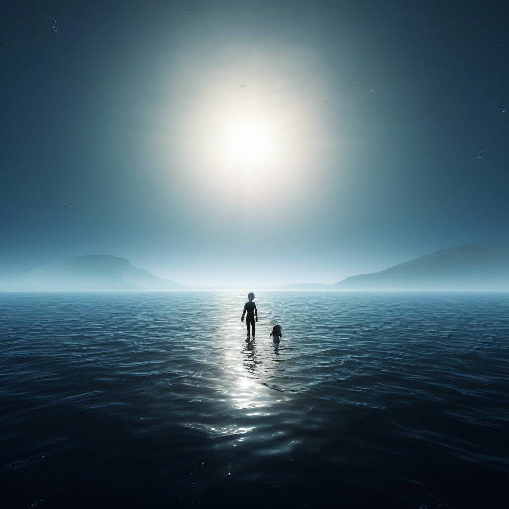 "Planet Solaris, planet intelligent ocean, two bright stars, a ...