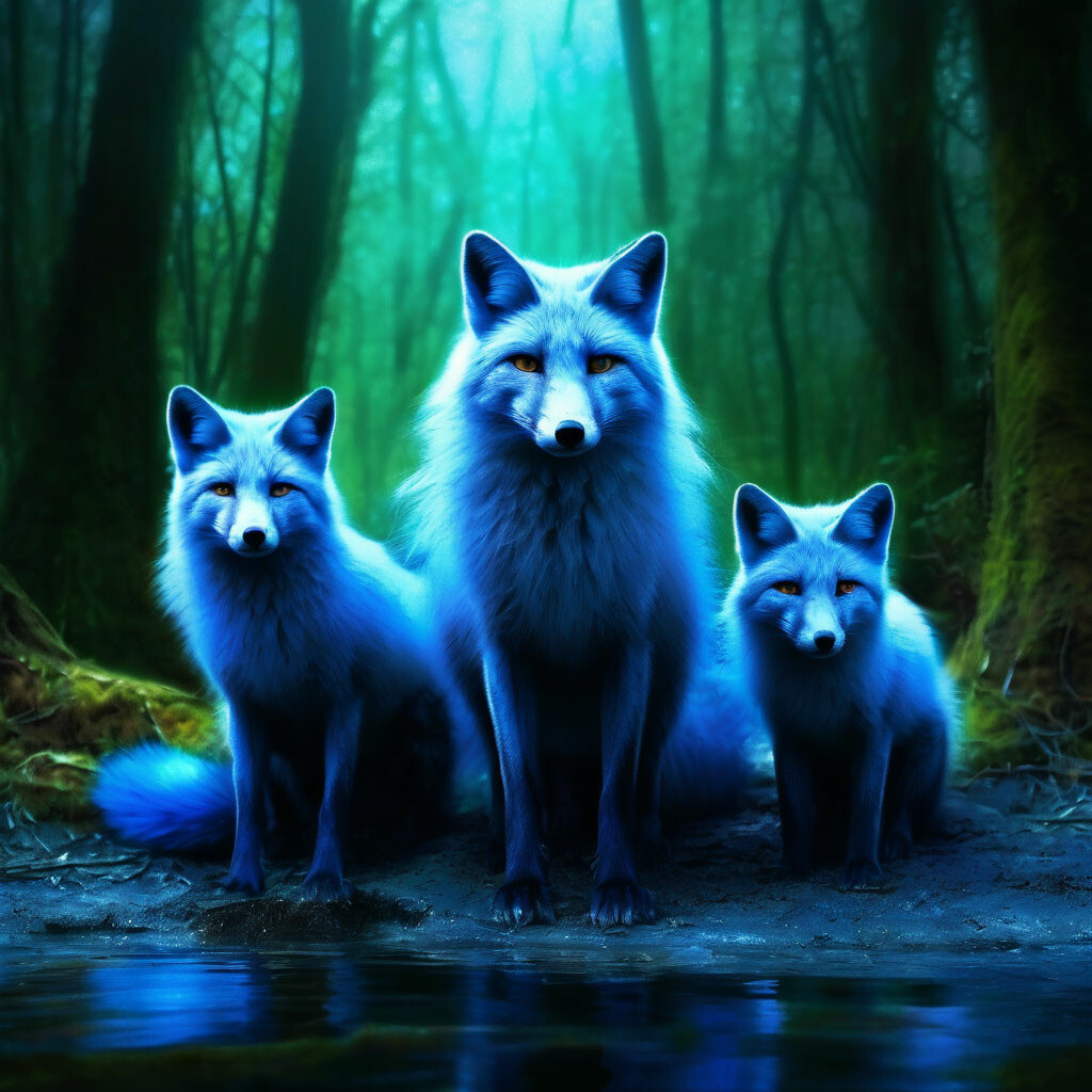 "Blue foxes are not vulnerable! A …" — image created in Shedevrum