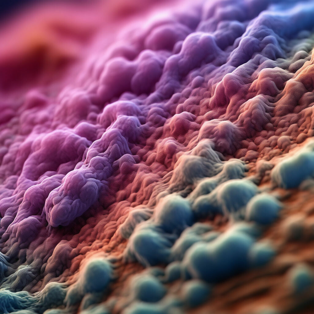 "Image in the most powerful microscope…" — image created in Shedevrum