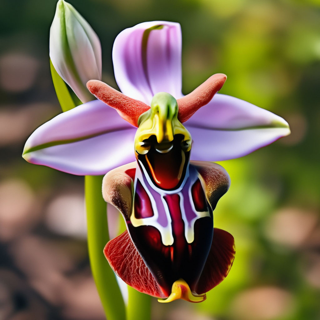 "Ophrys apifera bright saturated colors, aesthetically pleasing ...