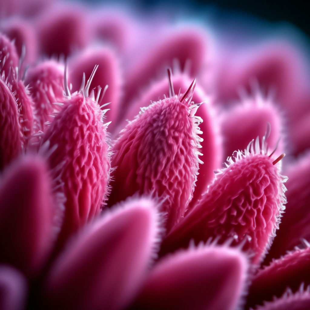 "Taste buds under a microscope. YandexArt" — image created in Shedevrum