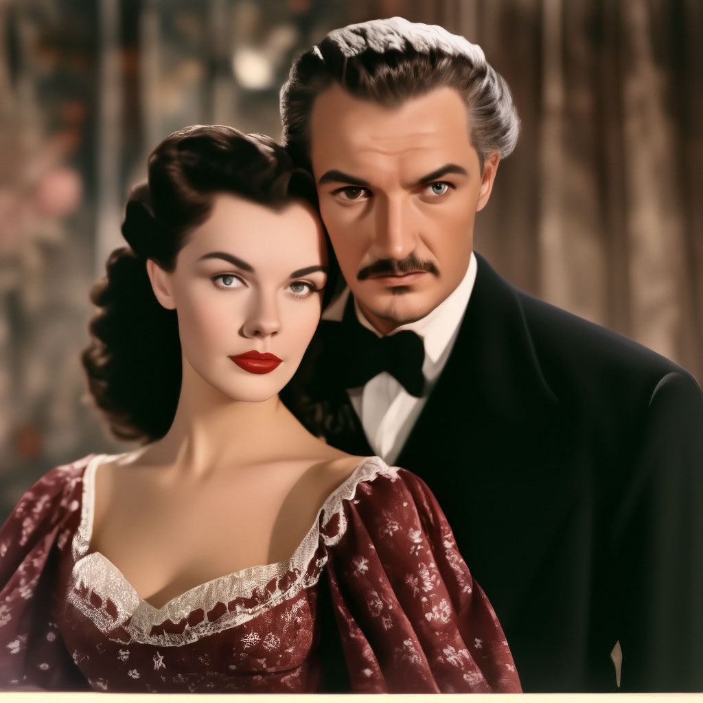 "Ret Butler and Scarlett O'Hara" — image created in Shedevrum