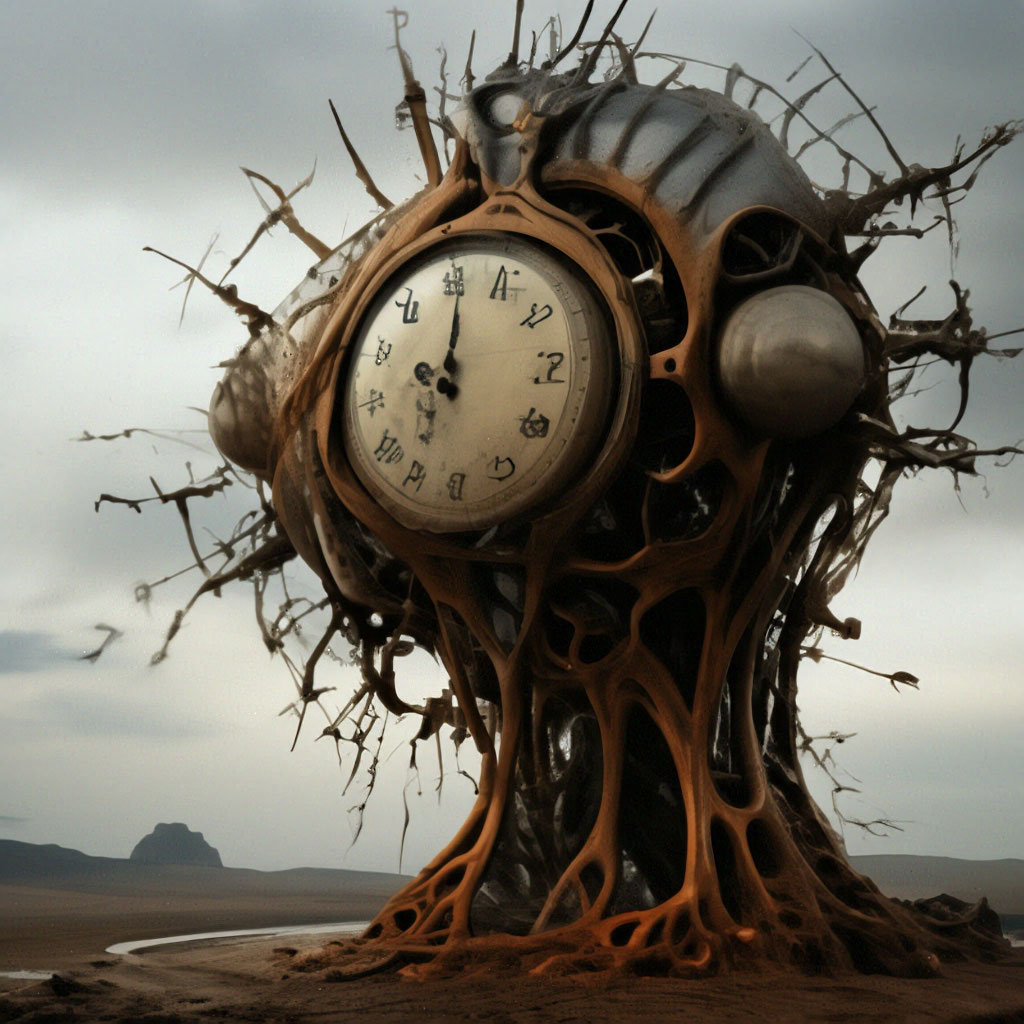 "Time is running out" — image created in Shedevrum