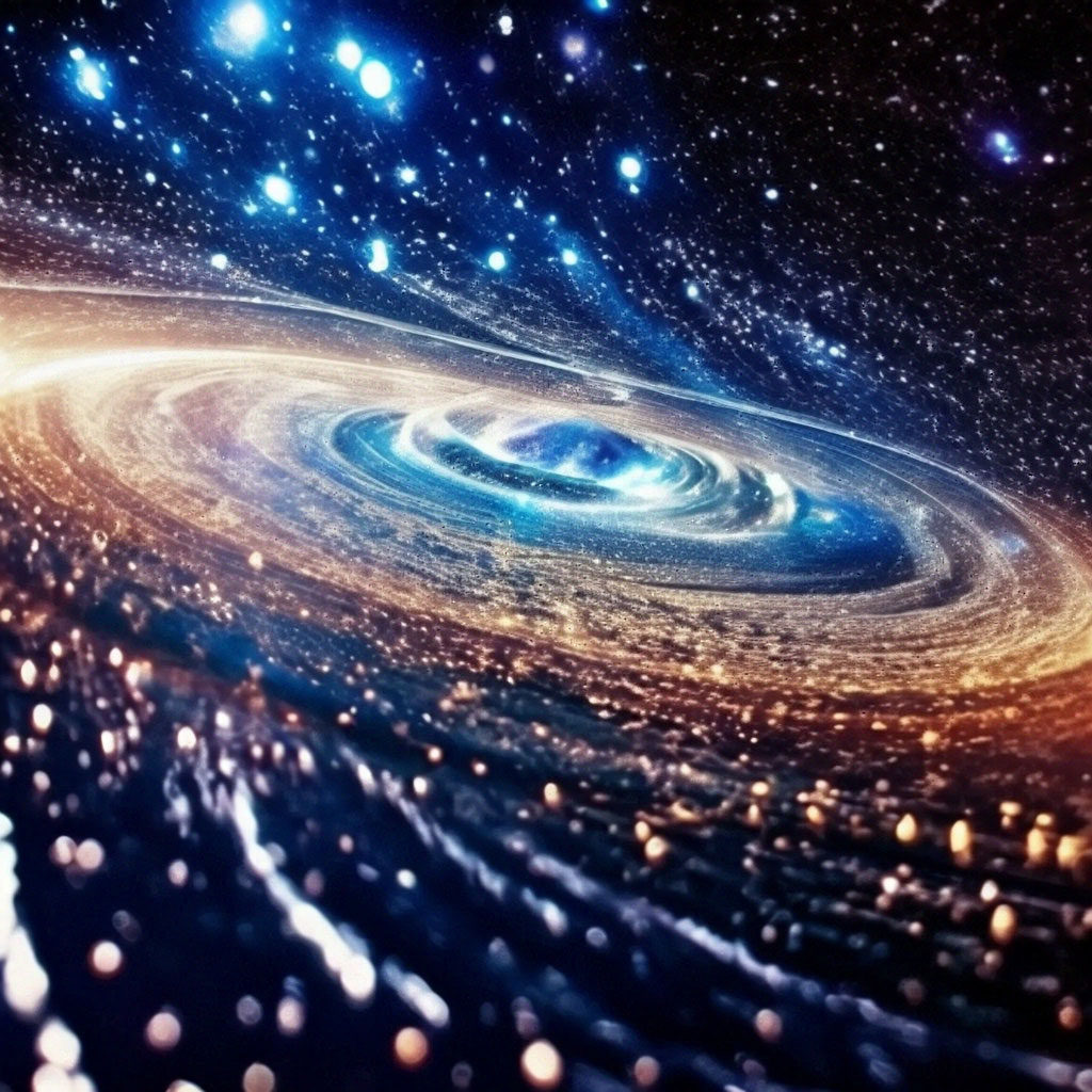 "Pointillism piercing the cosmos of the infinite universe through the ...