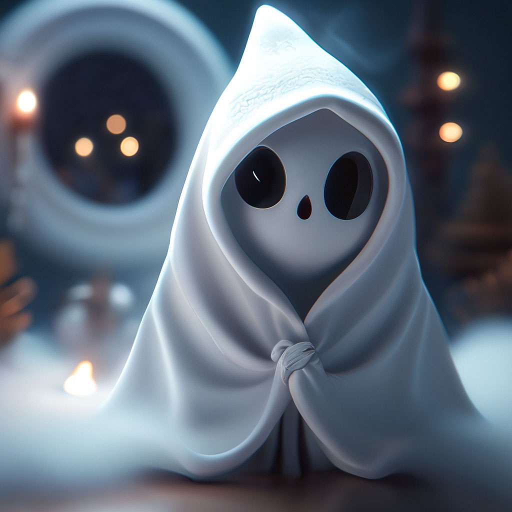 "🕷️Lovely Horror🕷️ Christmas fortune telling, cute ghost with black ...