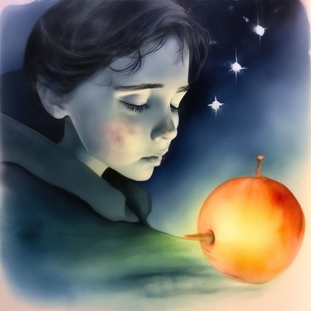 "You are a tearful light in the darkness of iron, You're bitter star ...