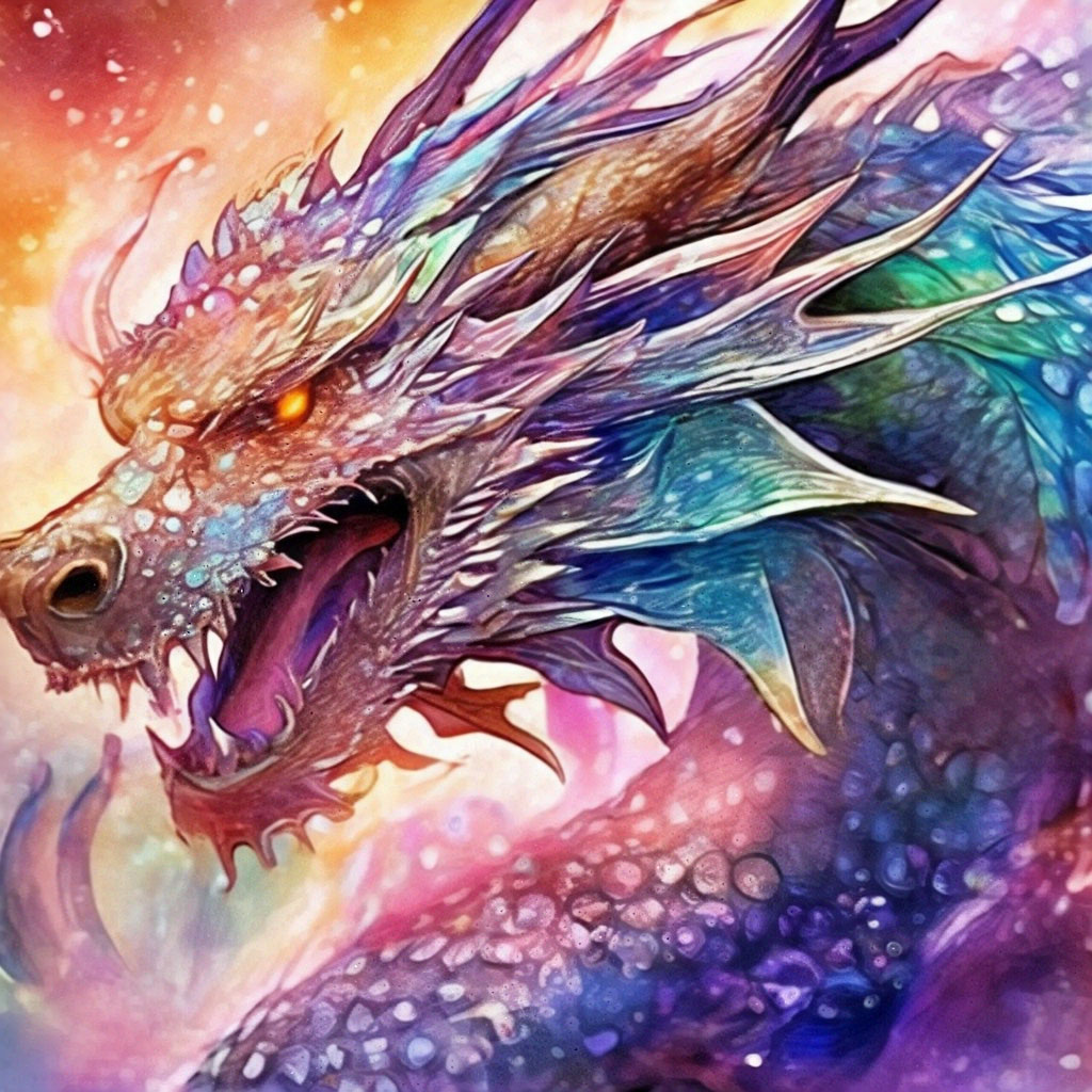 ". dragon, open wings, swirling, mythology, diamond watercolor, dust ...