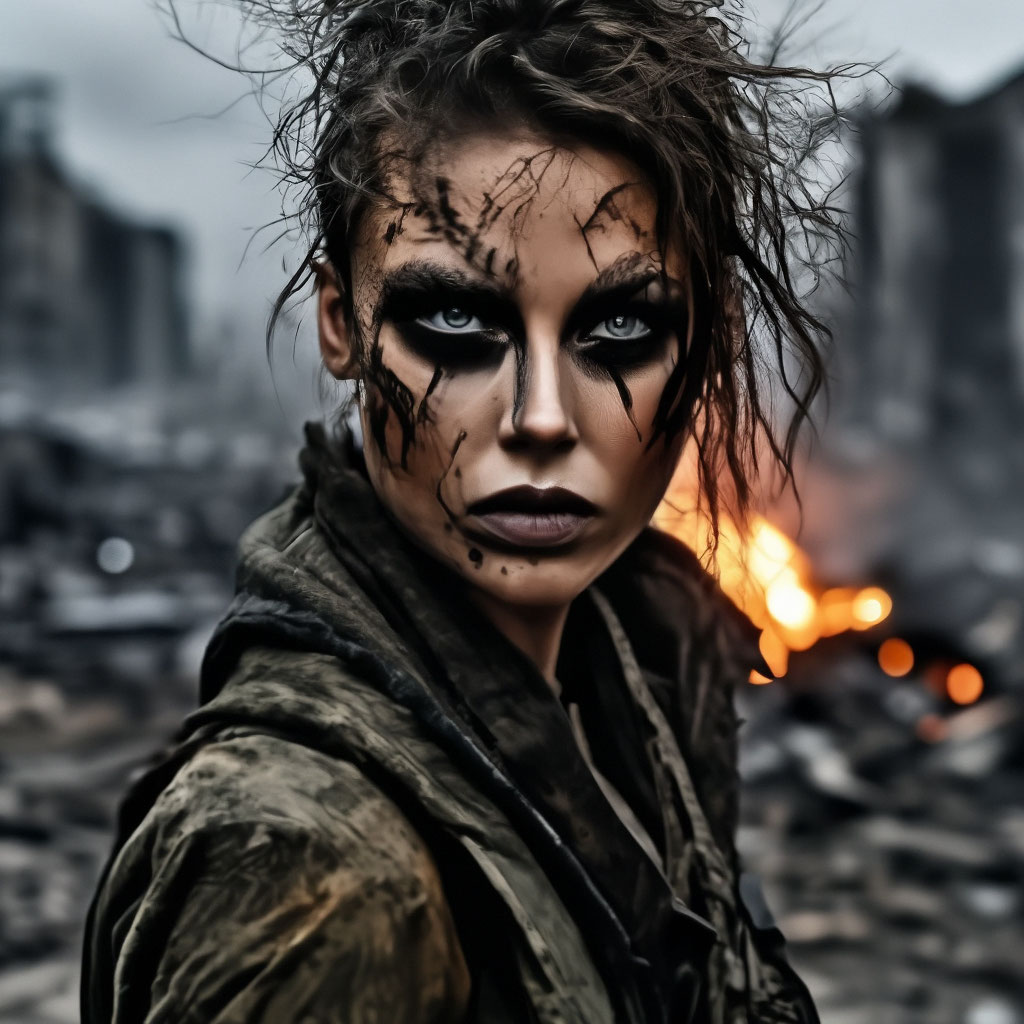 "Super makeup" — image created in Shedevrum