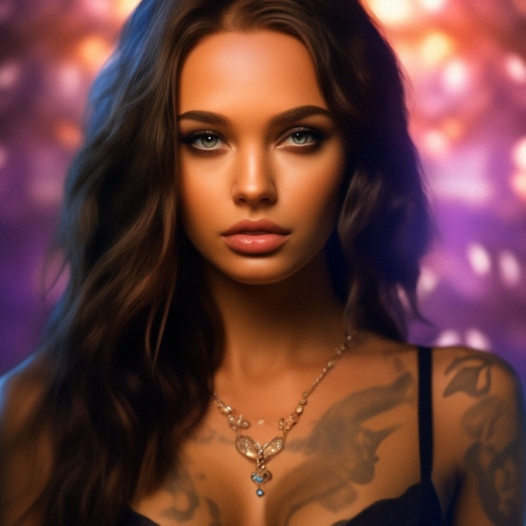 "Double exposure. A beautiful 26-year-old girl in underwear, jewelry ...