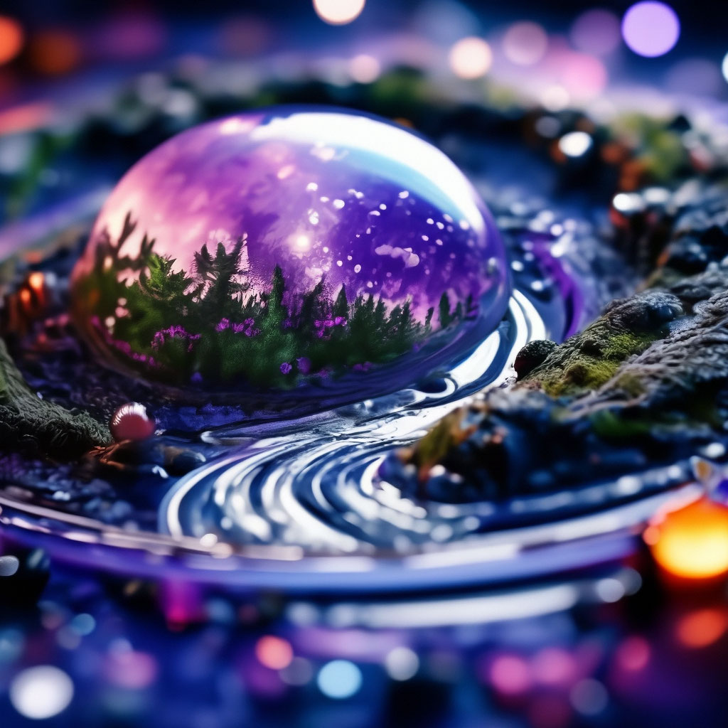 "5d volumetric painting, transparent intricately shaped object+lilac ...