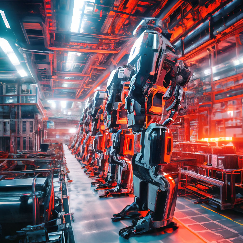 "Robot generator, terminator factory, …" — image created in Shedevrum