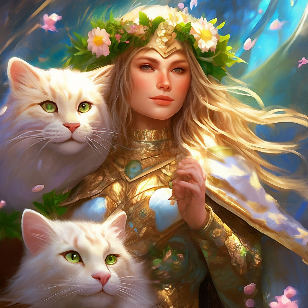 "Freya, the giver of love, is the most…" — image created in Shedevrum