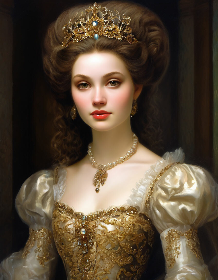 "Austrian princess, high exquisite hairstyle with interwoven precious ...