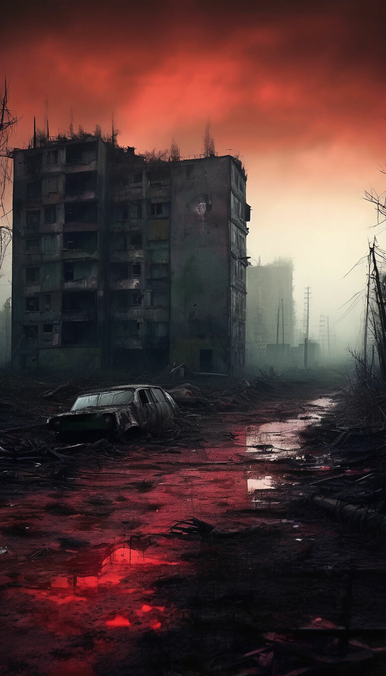 "Soviet technology, abandoned city, shadow of Chernobyl, post ...