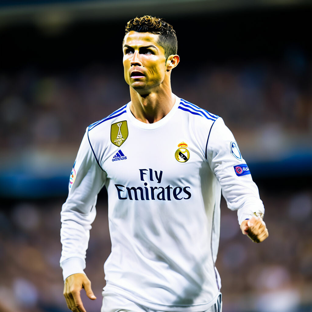 "Cristiano Ronaldo,season 17/18,Real …" — image created in Shedevrum