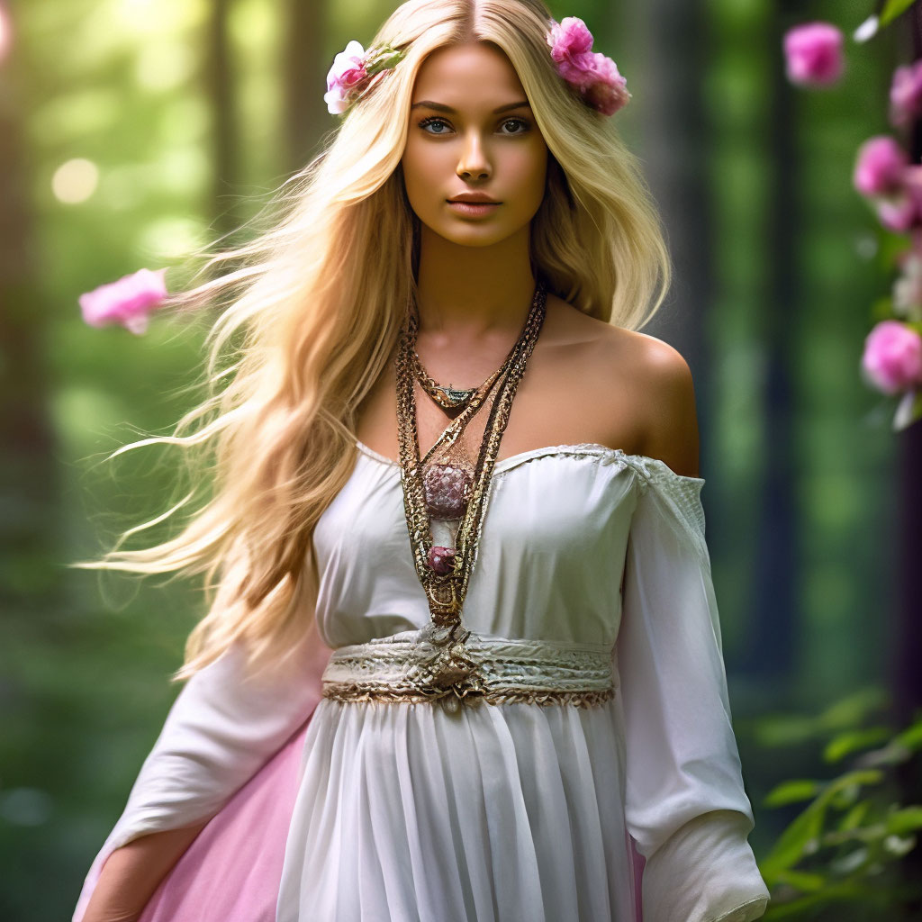 "Hyper realism, delicate beautiful girl with long blonde hair, slender ...