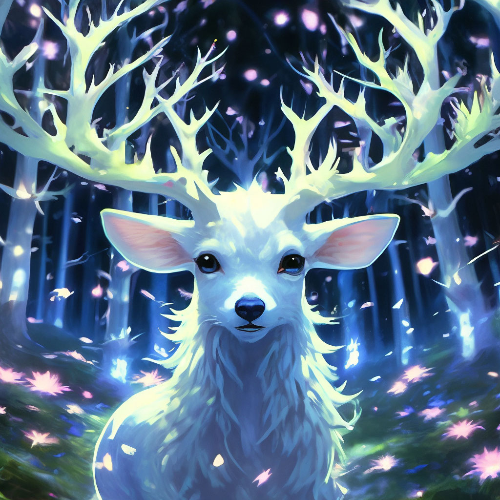 "Big-eared kid, forest spirit , artwork Ultra symbiosis of pale blue ...