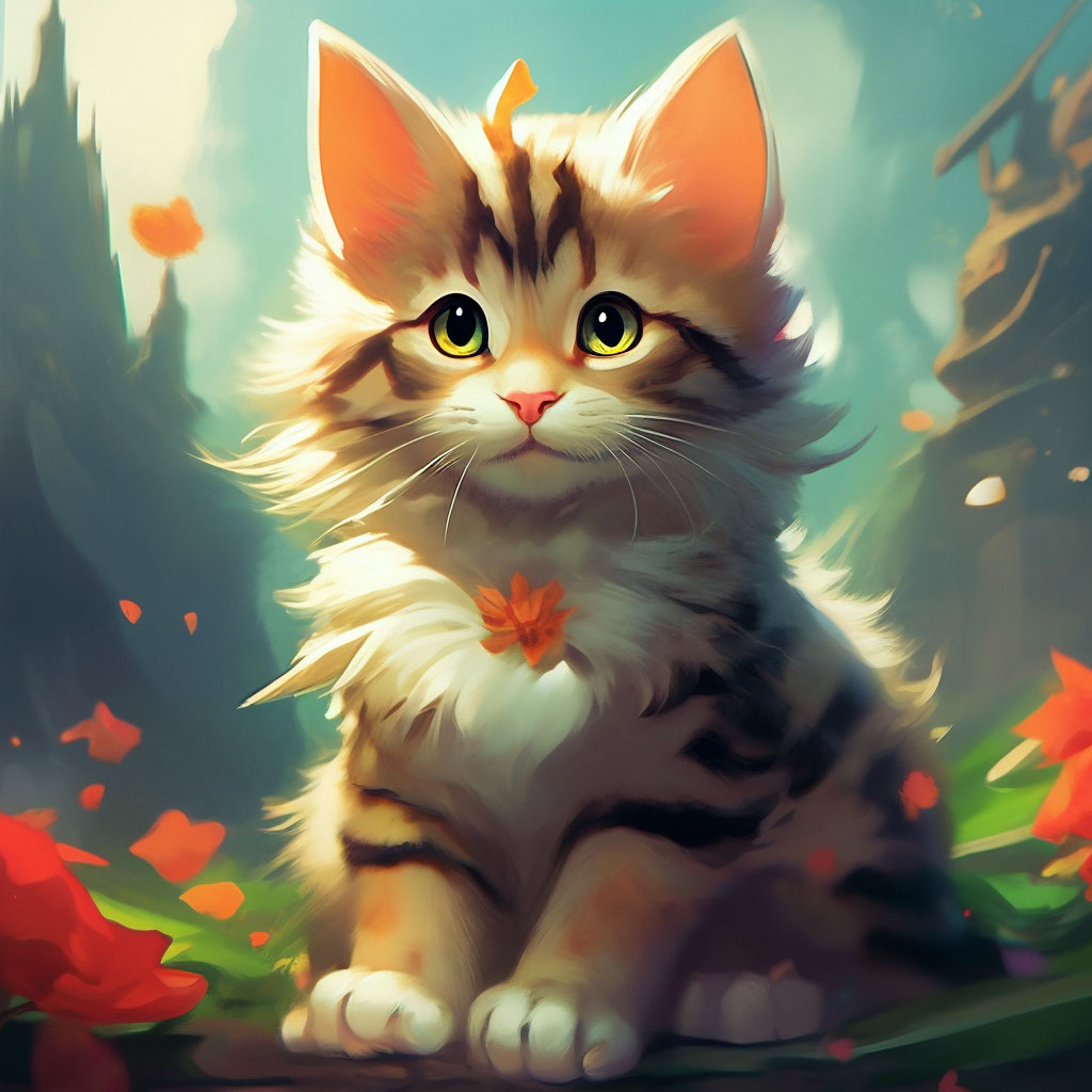 "Just a cat :)" — image created in Shedevrum