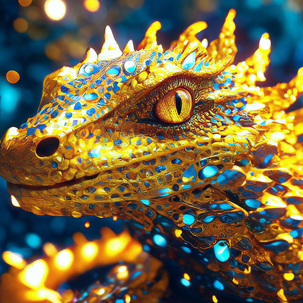 "The Lizard surrealism, consists of fractals, fabulous elvish, fiery ...
