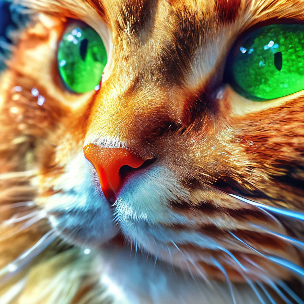 "What should we call it? realistic red Cat face, Fluffy cute Cat meikun ...
