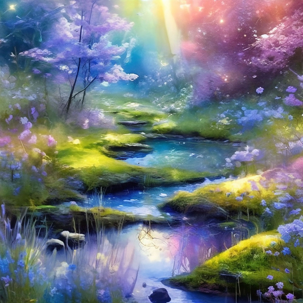 "A fabulously magical summer landscape. The land of dreams. blueberry ...