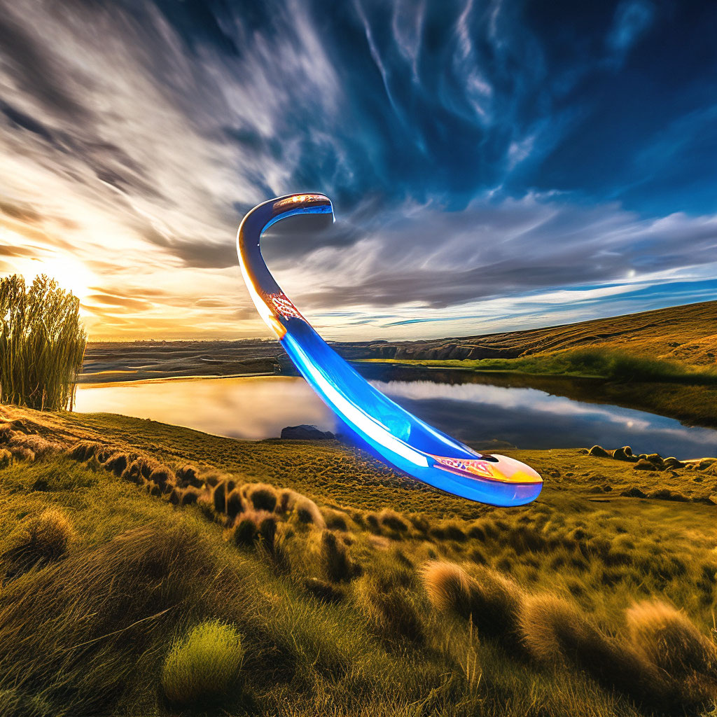 "The flight of the boomerang ... Professional photo, bizarre, hologram ...