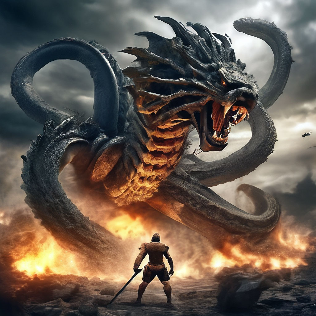 "Hydra, In Greek and Roman fairy tales, the mighty hydra rears its many ...