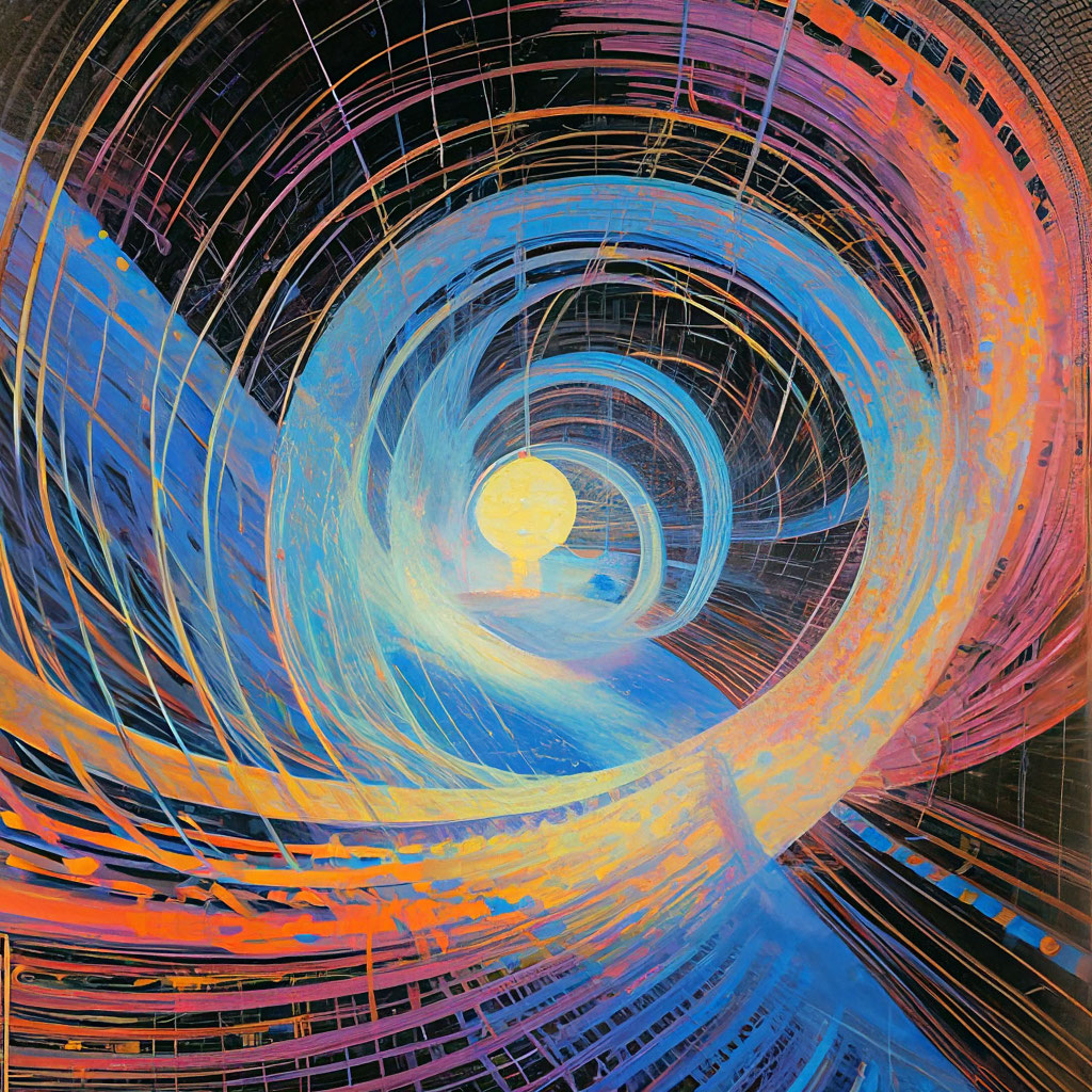 "Vibration in space, an artist's drawing" — image created in Shedevrum