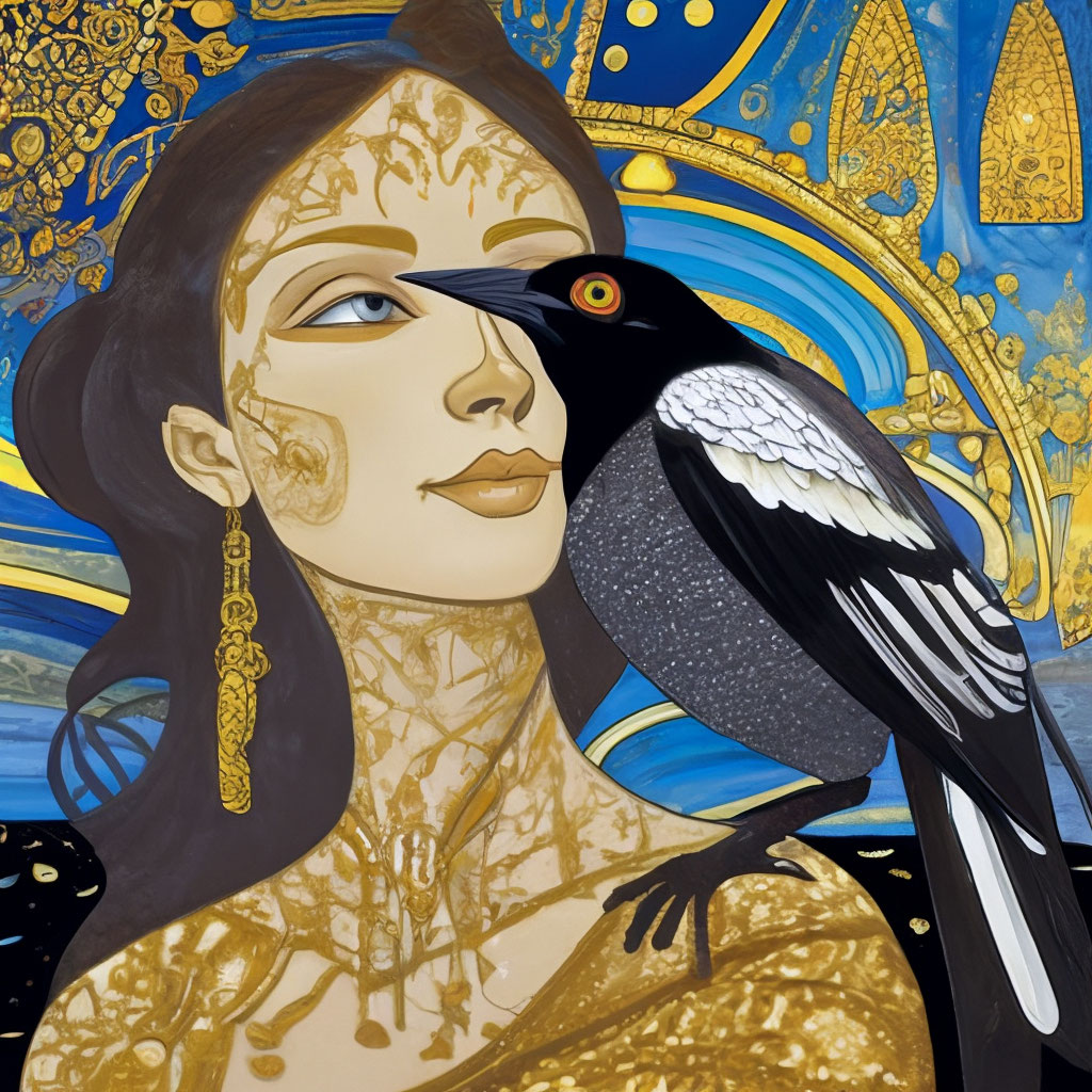 "An amazing Australian magpie sits on a woman's shoulder and sings a ...