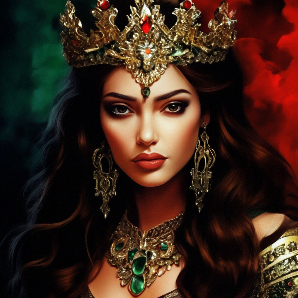 "💨👣🍄 The queen is a symbol of beauty, power and luxury, close-up, the ...