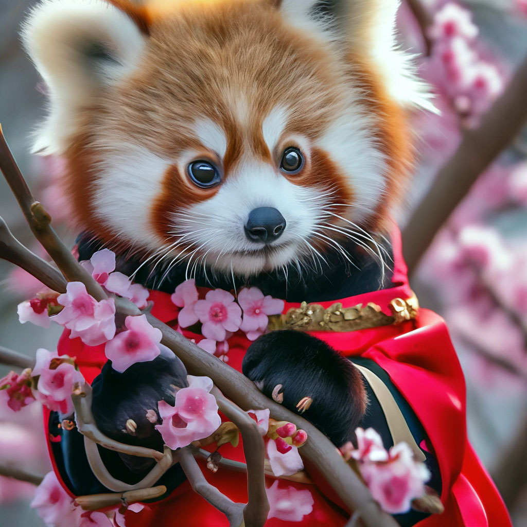 "Cute fluffy red panda in … | ♣️Angel…" — image created in Shedevrum