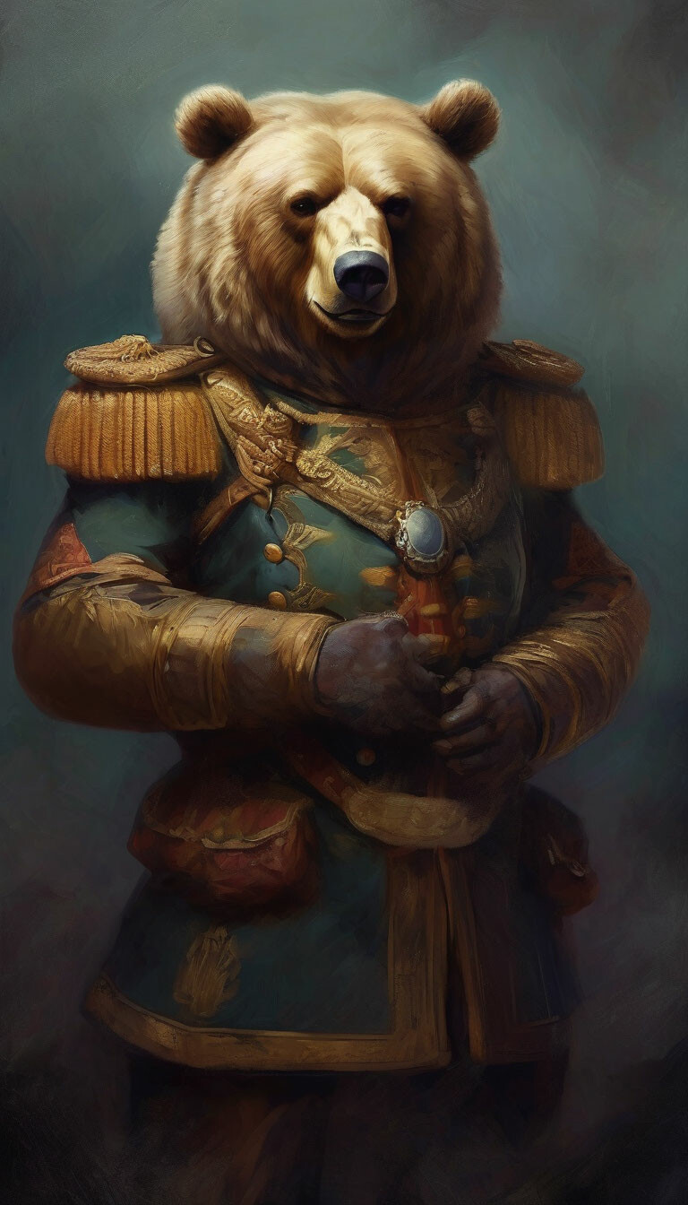 "🐻 General Bear, this is a harsh …" — image created in Shedevrum