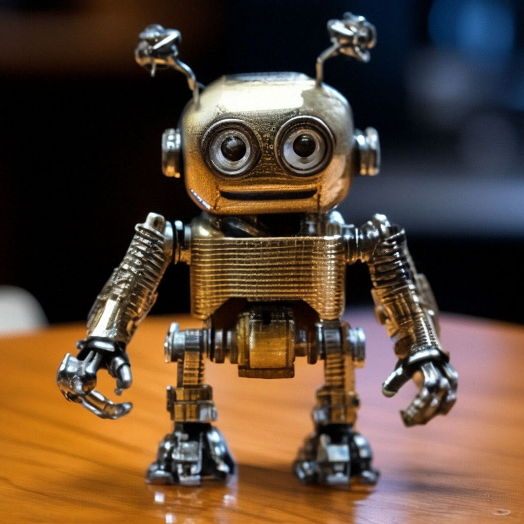 "A robot made of springs" — image created in Shedevrum
