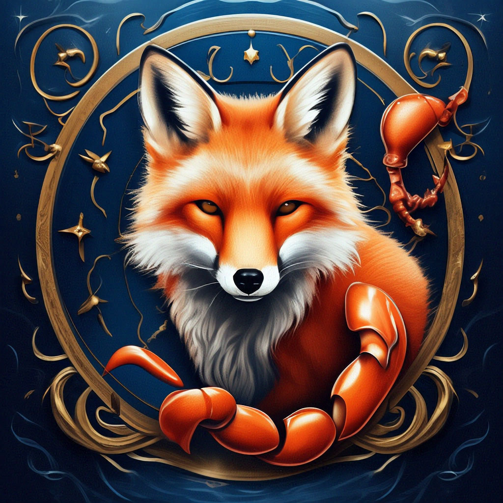 "Fox in the form of a scorpion scorpion, horoscope, zodiac sign ...