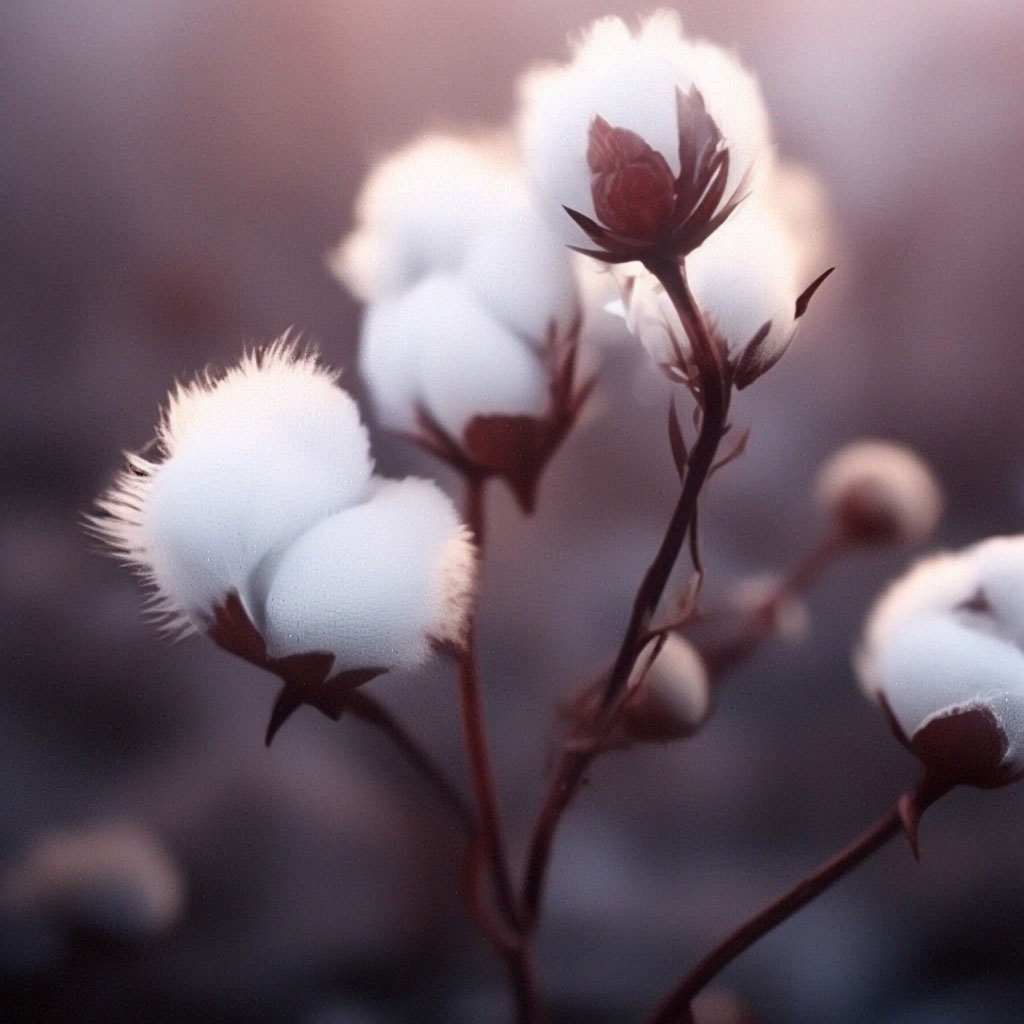 "Plant, cotton, beautiful, delicate pastel, high detail, high ...