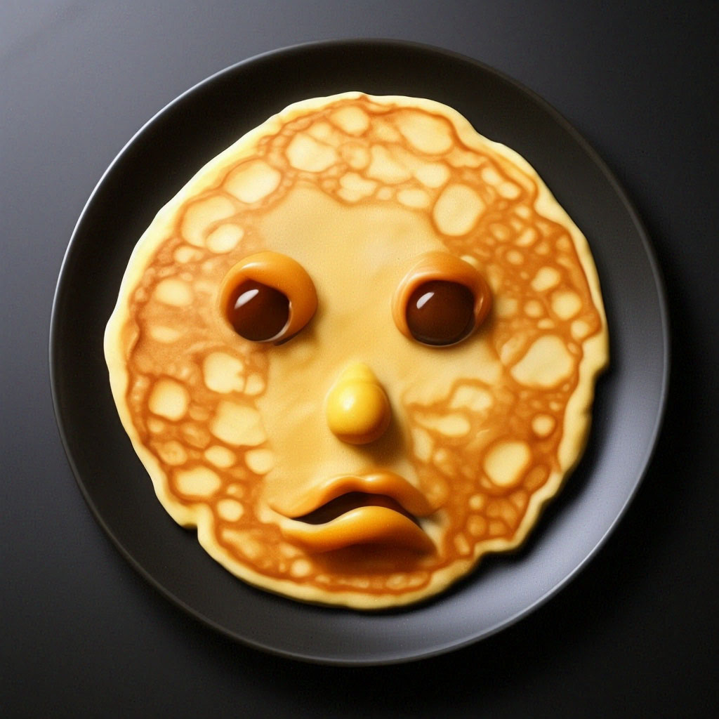 "The face looks like a pancake" — image created in Shedevrum