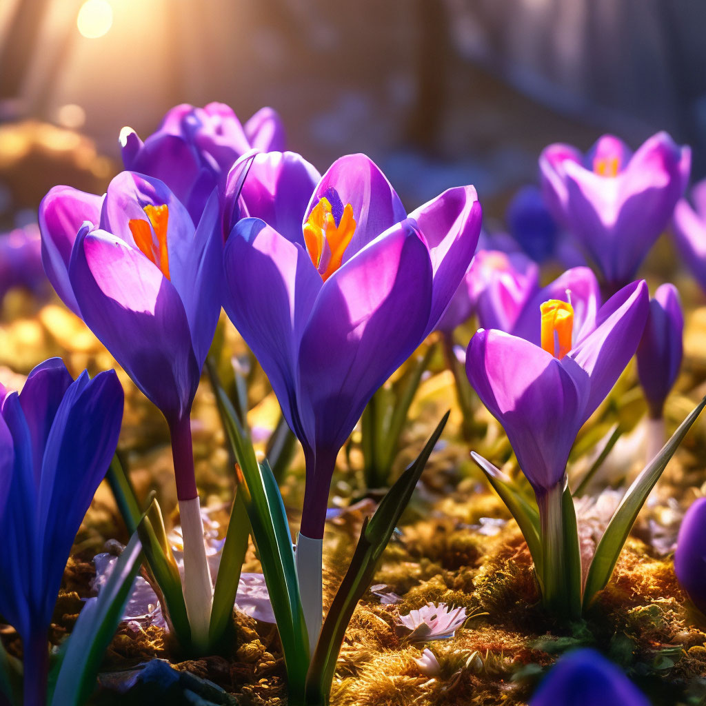 "Since March 8, crocus flowers have been blooming🌷 hyperrealistic ...