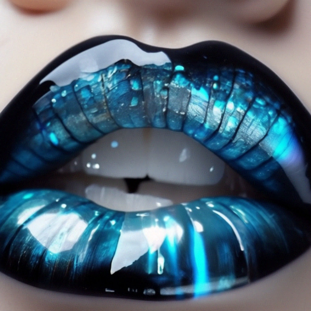 "Black lipstick look , crystal eyes , shine bright , azure" — image ...