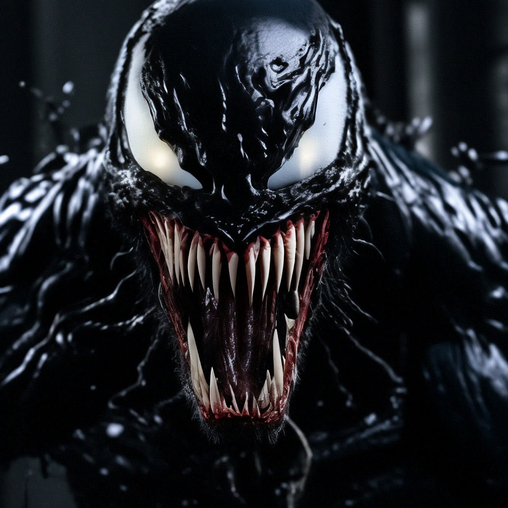 "Venom, 4k, realistic, high resolution, high detail" — image created in ...