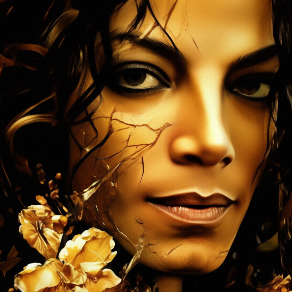 "From the life of men Michael Jackson /long locks/ realism, realistic ...