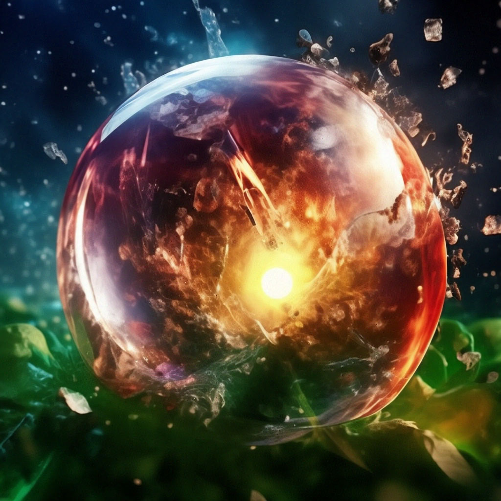 "Fantasy. Someone's dreams burst out of the shattered crystal sphere ...