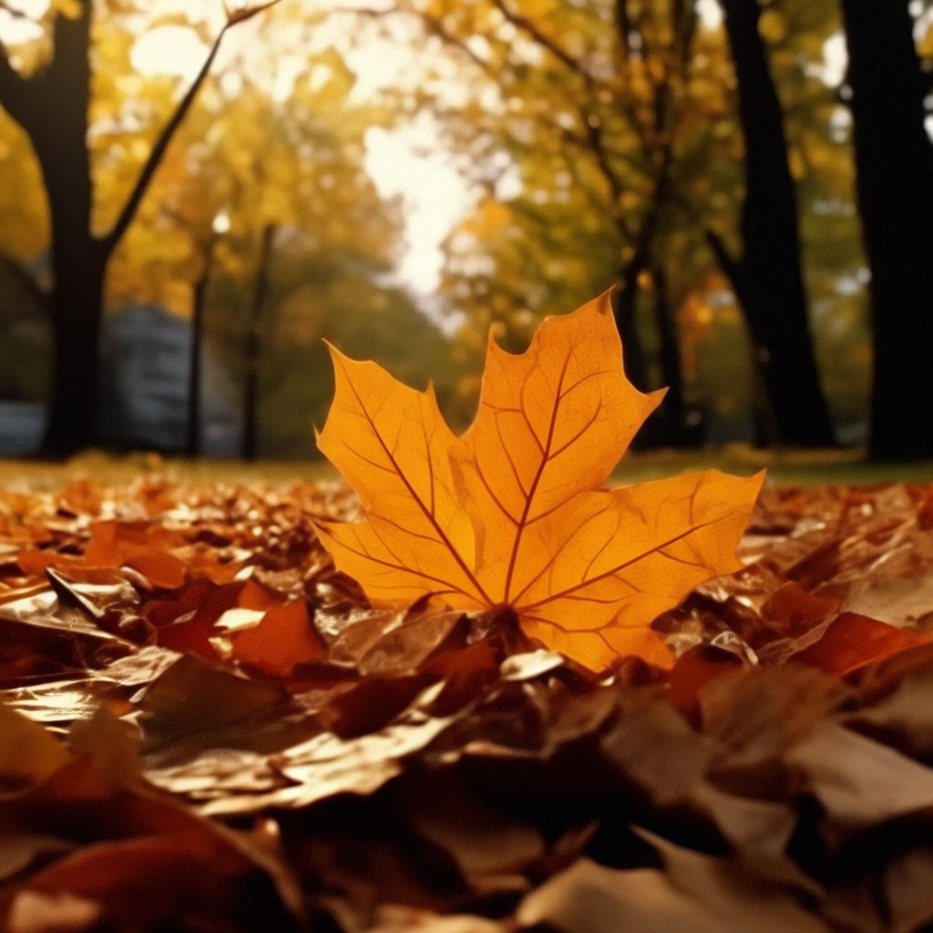 when autumn leaves still about to fall . super35, 4K, HDR, ultra-res, f ...