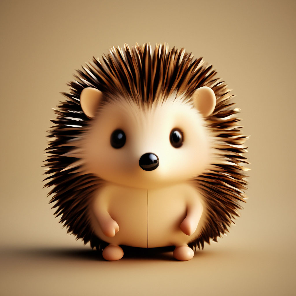 "Cute hedgehog, simple vector shapes, minimalistic, UHD" — image ...