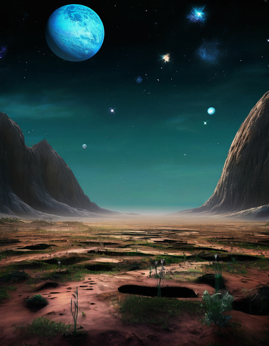 "A wandering Gothic-style planet among the vast expanses of space ...
