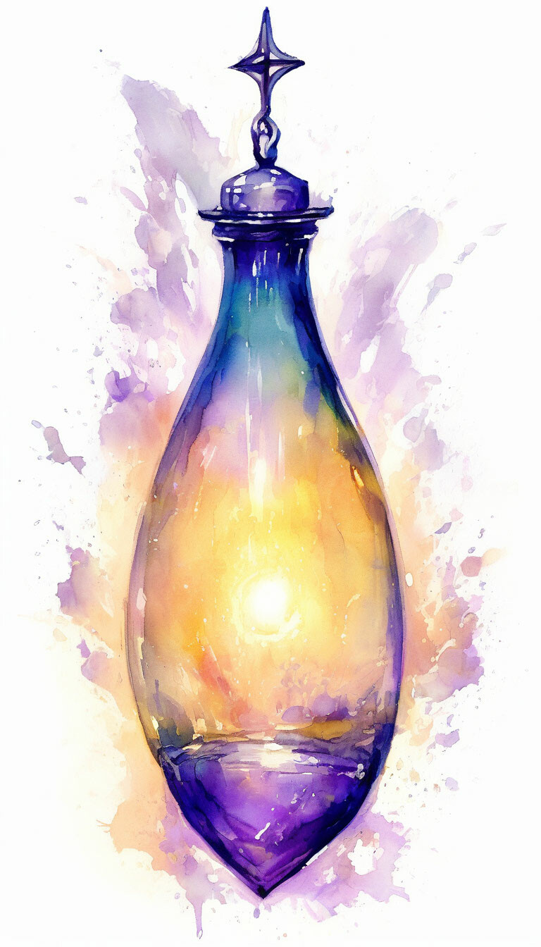 " ️ night,crystal vial from the Lord of the Rings glowing from the ...