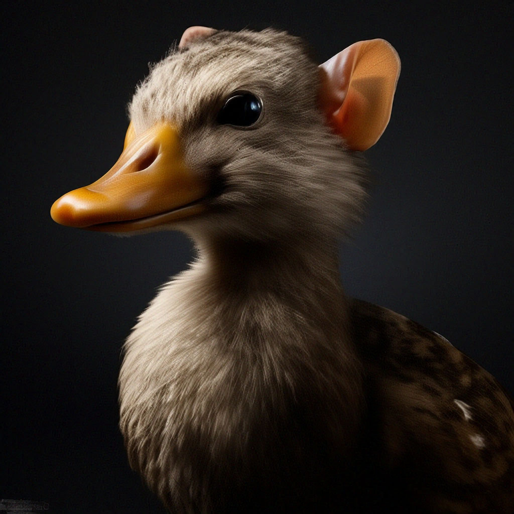 "The duck that is the rat" — image created in Shedevrum