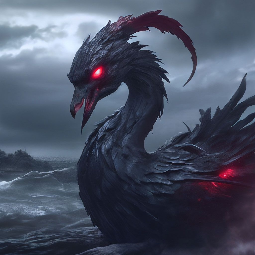 "# THE SWAN OF EVIL SWAN-DEMON,BLACK,evil demon-swan,BLACK as coal ...