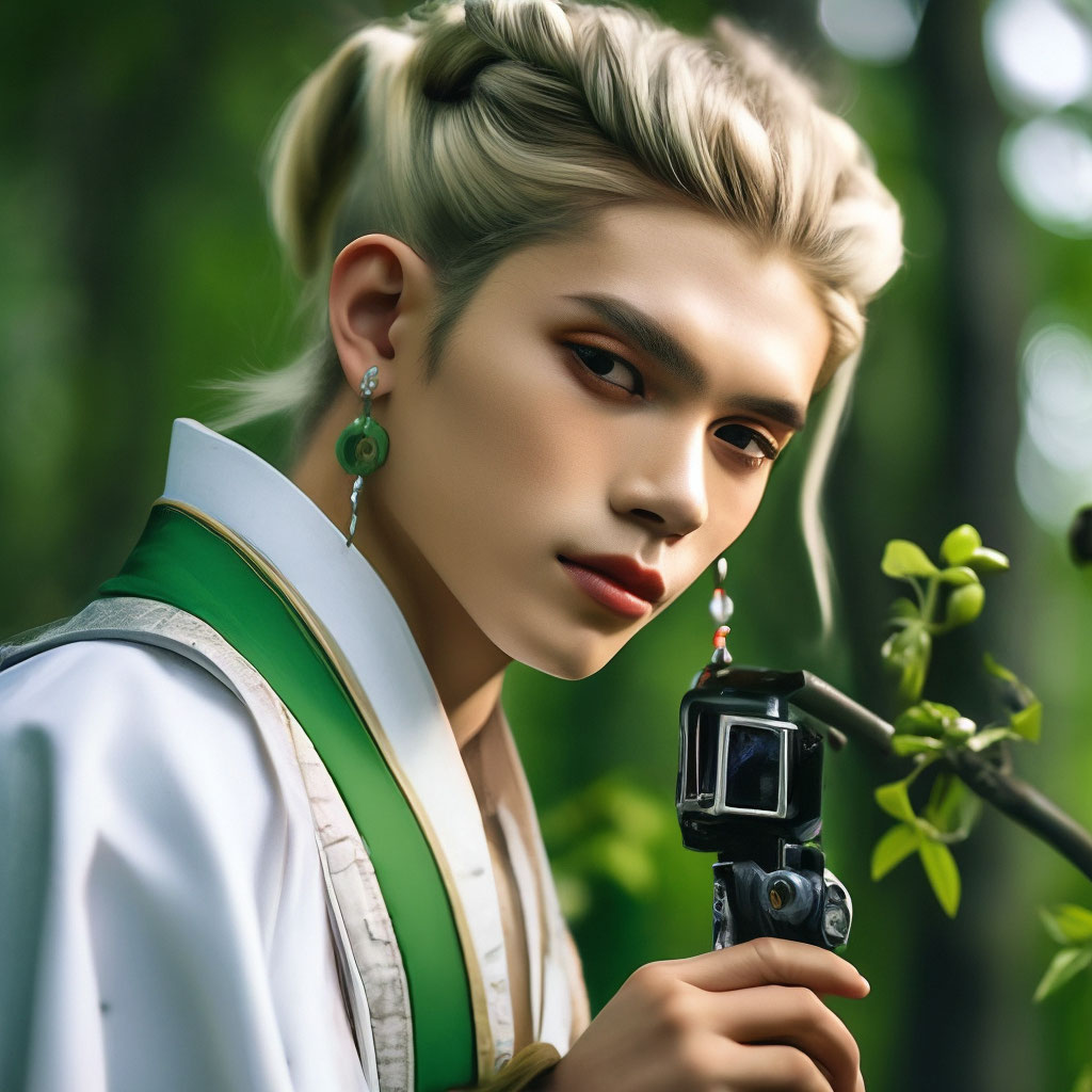 "Professional photo, realistic close-up,A young elf elf prince vampire ...
