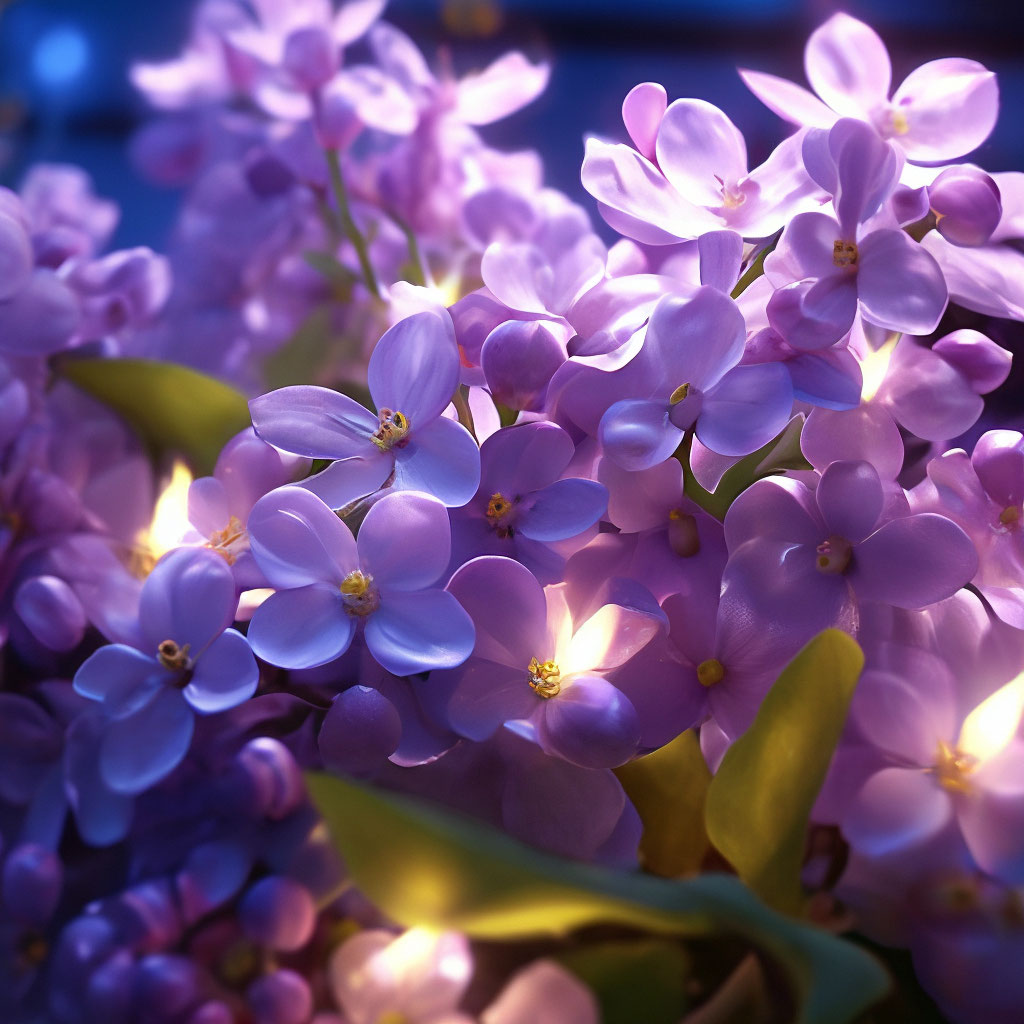 "🌹 bouquet of lilac, large space, hyper-detail, fantasy, soft light ...