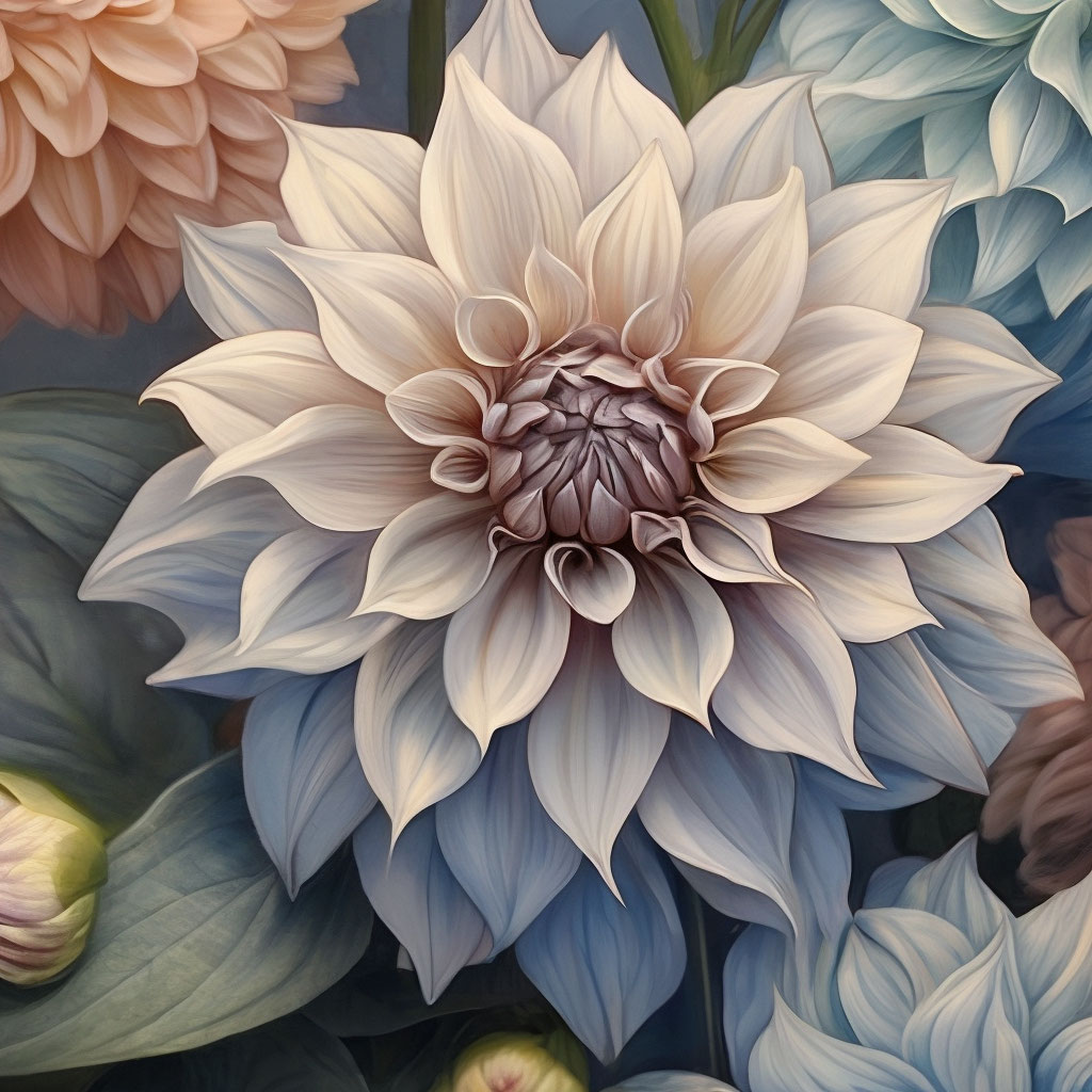 "Philosophy love's, beautiful dahlias, aesthetics, gentle minimalism ...